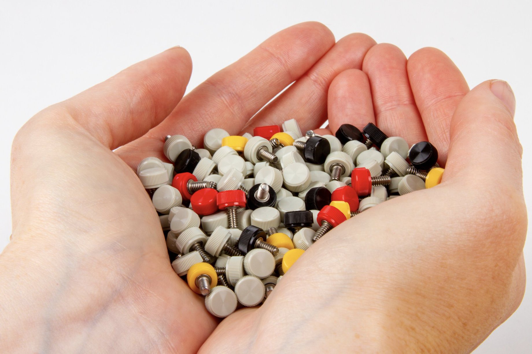 Thumbscrew, 4-40 x 1/4 inch, Gray Cap